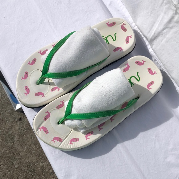 Sugar | Shoes | Vintage 998 Sugar Floaties Flipflops White With Pink ...